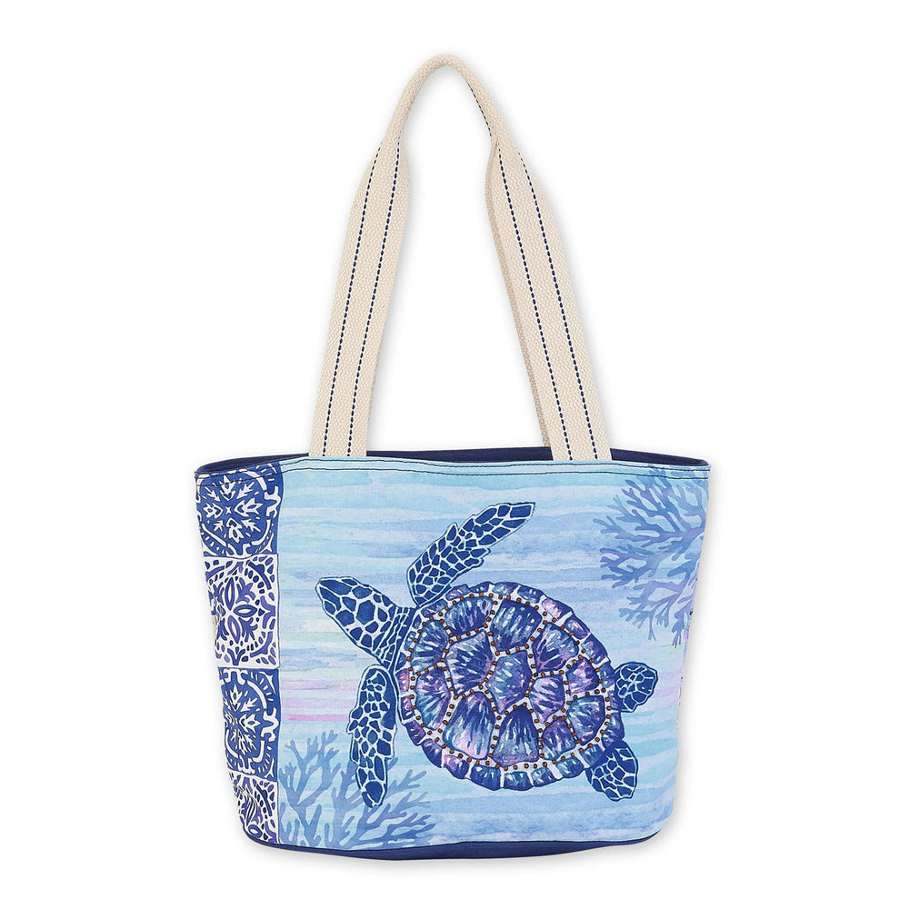 Women's Sun N Sand: Andrea Tachiera, Sea Turtle Small Tote — Peltz Shoes